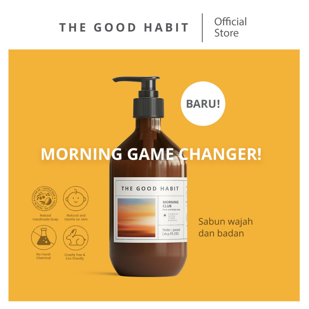 Jual The Good Habit: MORNING CLUB Face and Body Soap_Sabun Mandi Castle ...