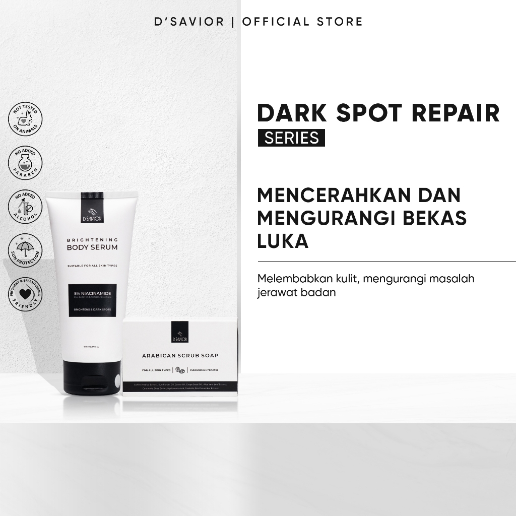 Jual D'SAVIOR Dark Spot Repair | Body Serum 150ml Arabican Soap ...