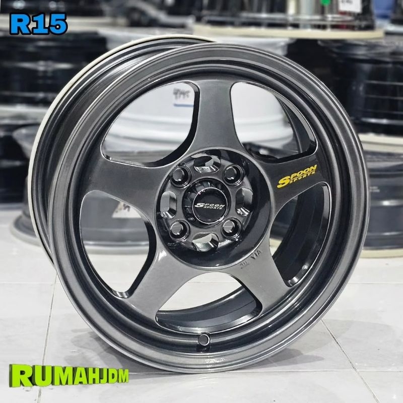 Jual velg racing mobil r15 SPOON PCD 4X100 LEBAR 7 velg ring 15 untuk ...