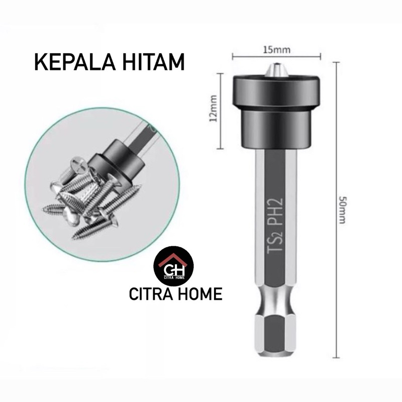 Jual Strong Magnetic PH2 50mm Drywall Bit Screwdriver Mata Obeng ...