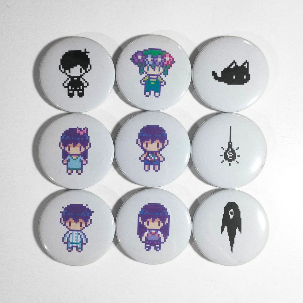 Jual (fanmerch) OMORI // Headspace Pixel Sprites - Pin Button and ...