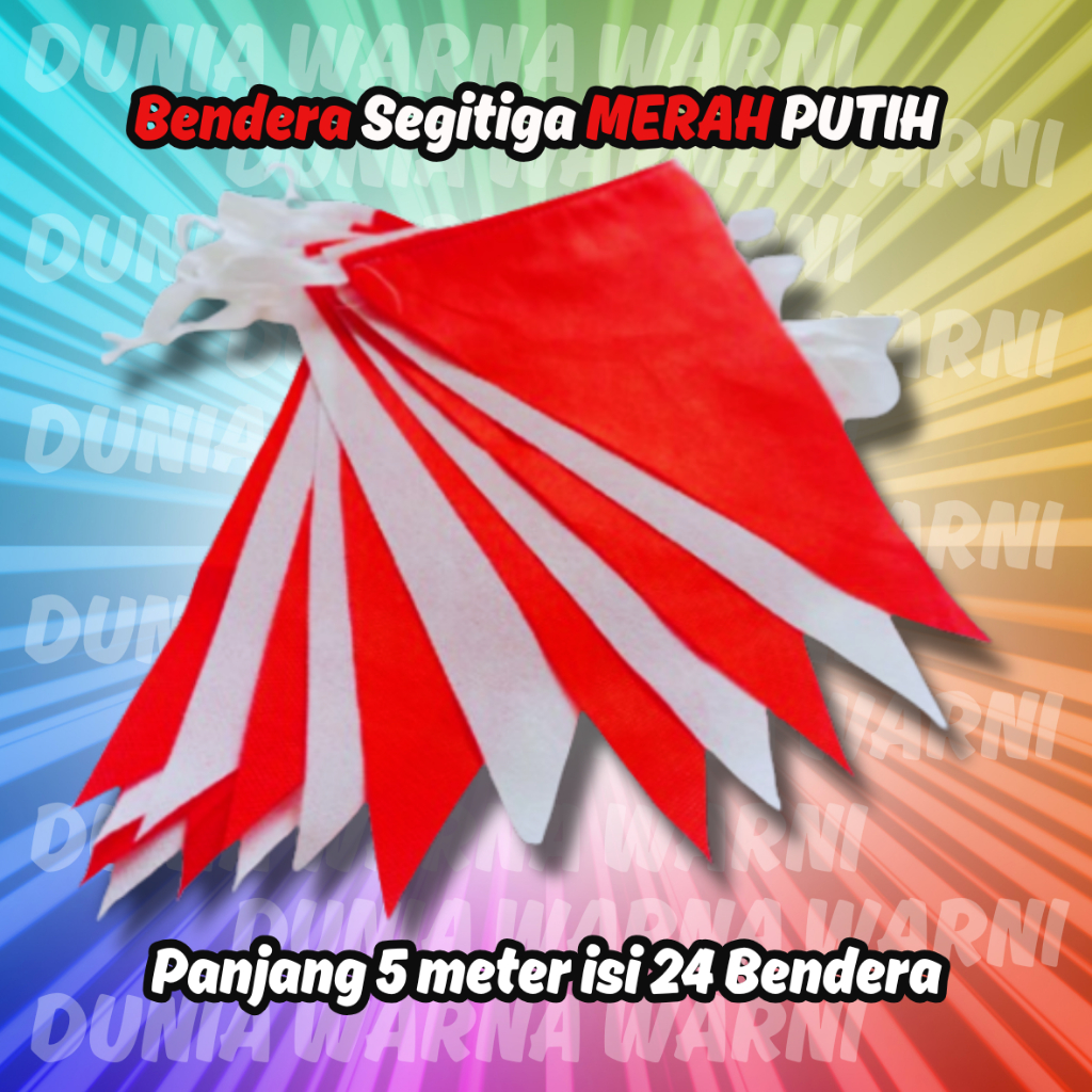 Jual Bendera Segitiga / Bendera Agustusan / Bendera Renteng / Rontek ...