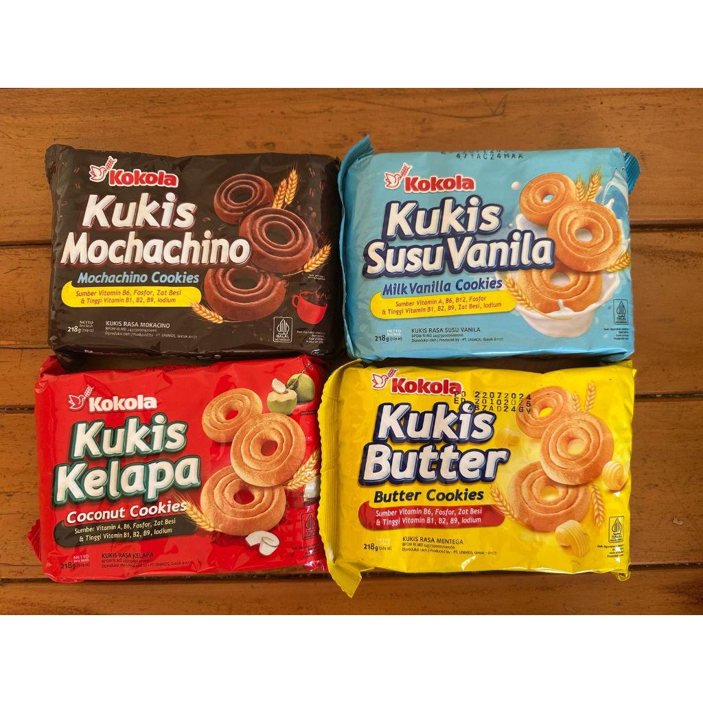 Jual Kokola Kukis Rasa Mochachino Susu Vanilla Kelapa Butter 218g ...