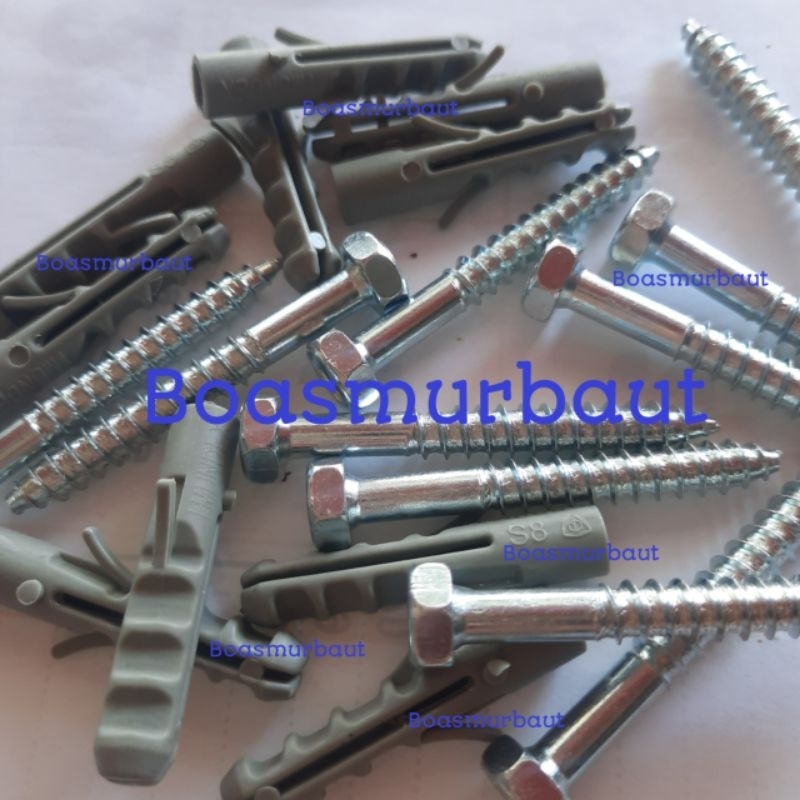 Jual Baut tembok 5 cm kunci 10 dan S8 10pcs boasmurbaut | Shopee Indonesia