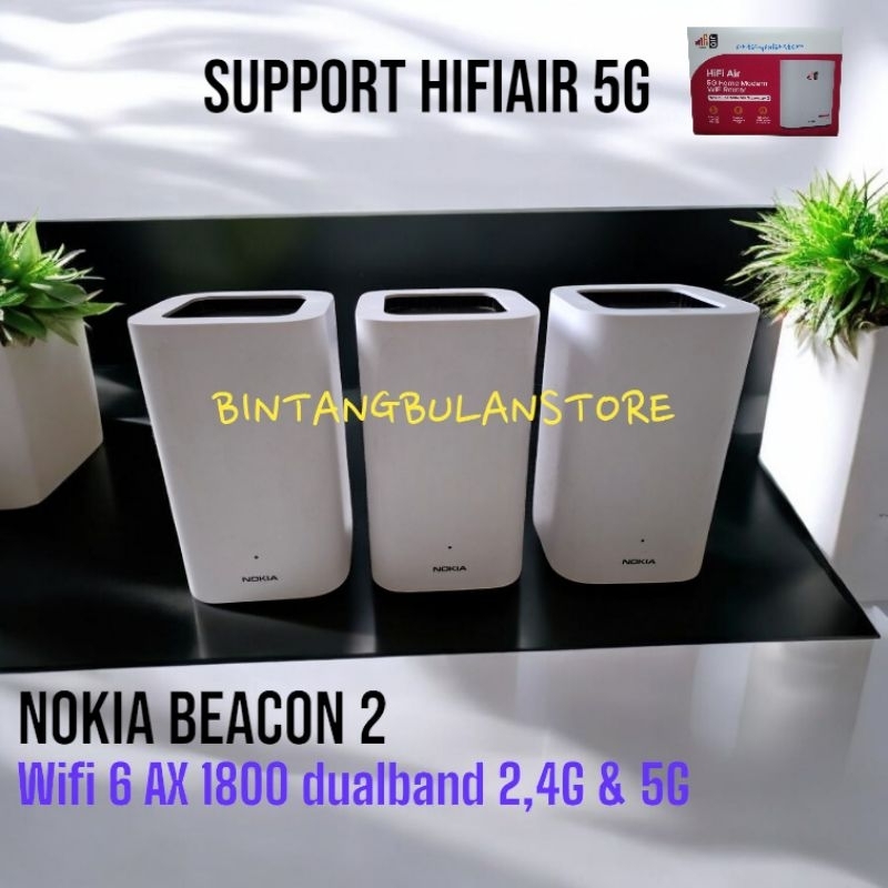 Jual Nokia beacon 2 ax1800 wifi 6 mesh extender dualband full gigabit ...