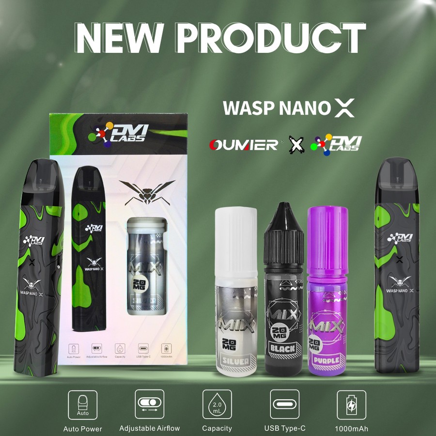 Jual Wasp Nano Pod - Resin Black Green LIMITED SERIES 1000mAh Pod Kit ...
