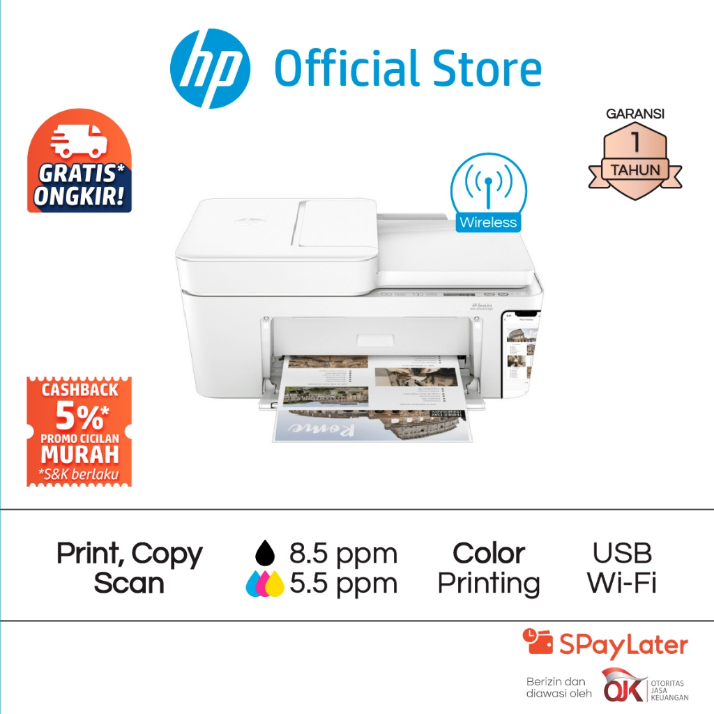 Jual Printer HP DeskJet 2876 / 4275 All in One Print Scan Copy USB Wifi ...