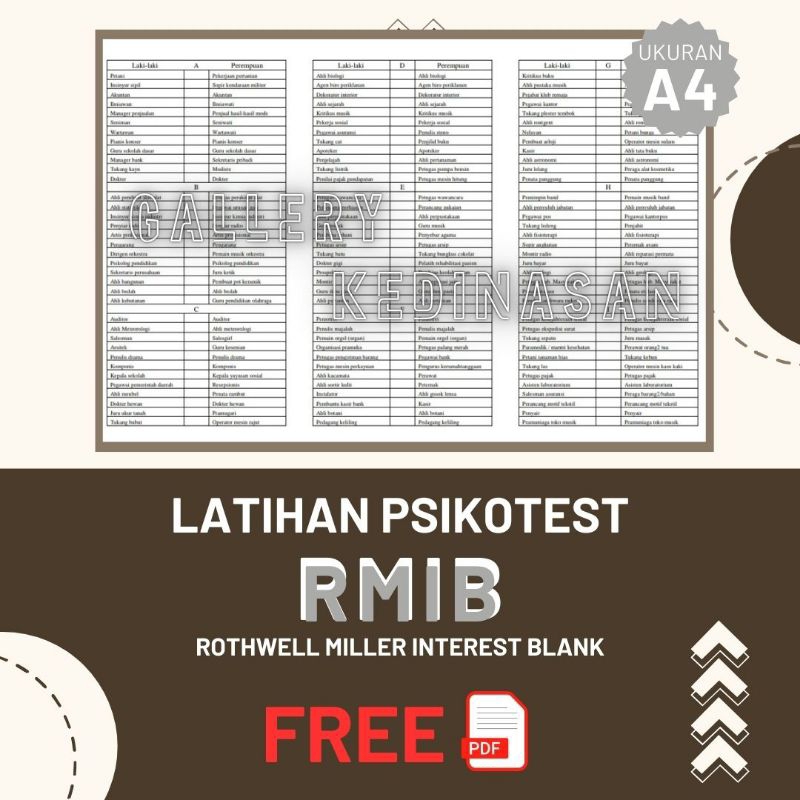 Jual LATIHAN PSIKOTEST RMIB PRINTING & SOFTWARE | Shopee Indonesia