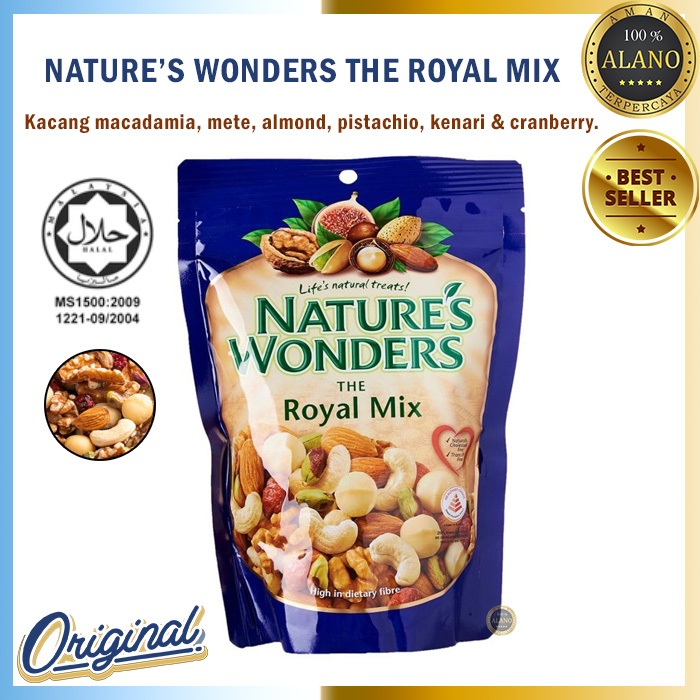 Jual Nature's Wonders The Royal Mix Macadamia Mete Almond Pistachio ...