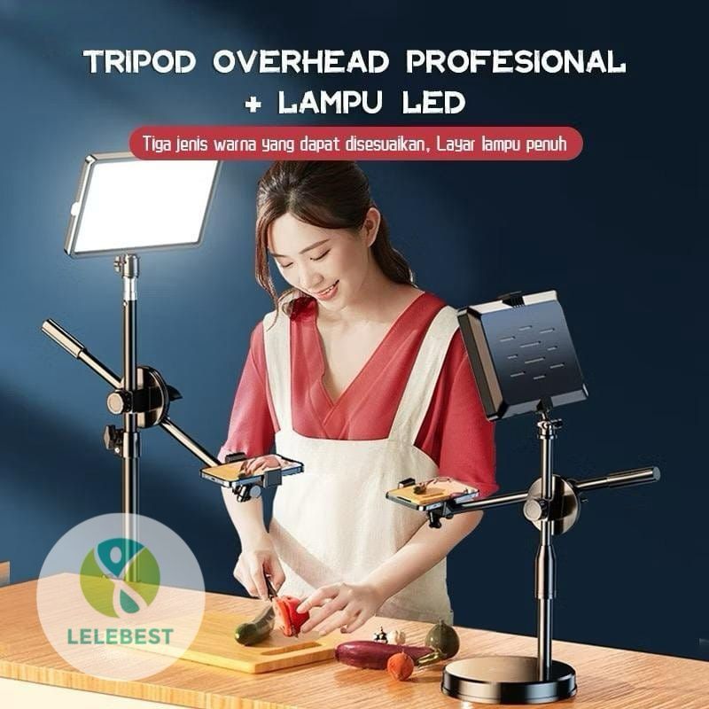 Jual Overhead Phone Stand + Led Lampu Stand Holder Phone Holder Bracket ...