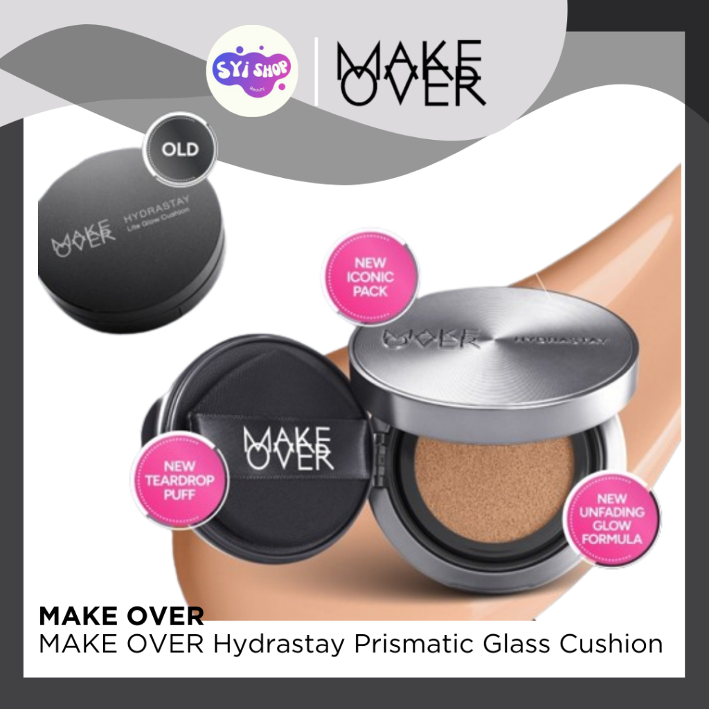 Jual MAKE OVER Hydrastay Prismatic Glass Cushion - Cushion Foundation Dewy Finish Tahan Lama ...