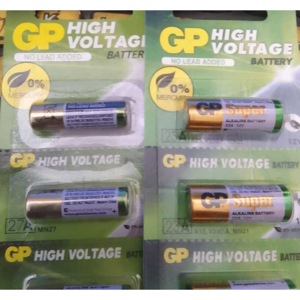 Jual Baterai GP 12V 23A 27A Batre remote mobil High voltage battery 12 volt | Shopee Indonesia