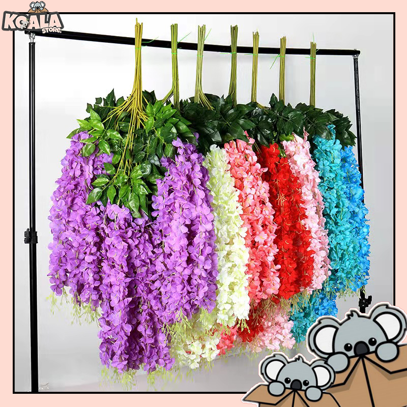 Jual Bunga Rambat Plastik Dekorasi Dinding Bunga Wisteria Juntai ...