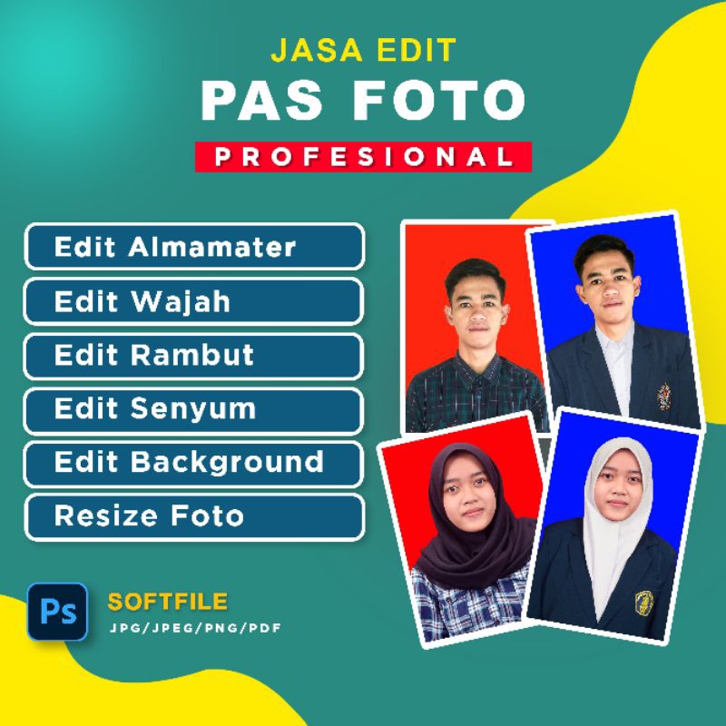 Jual Jasa Edit Pas Foto Almamater Kampus Undip/ Unair/ UB/ dan lain ...
