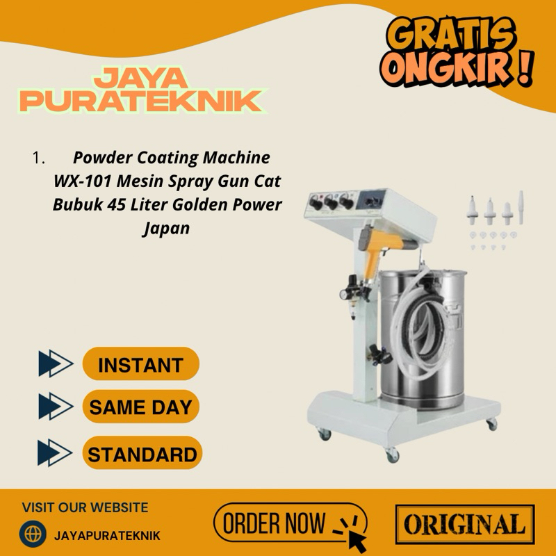Jual Powder Coating Machine WX-101 Mesin Spray Gun Cat Bubuk 45 Liter ...