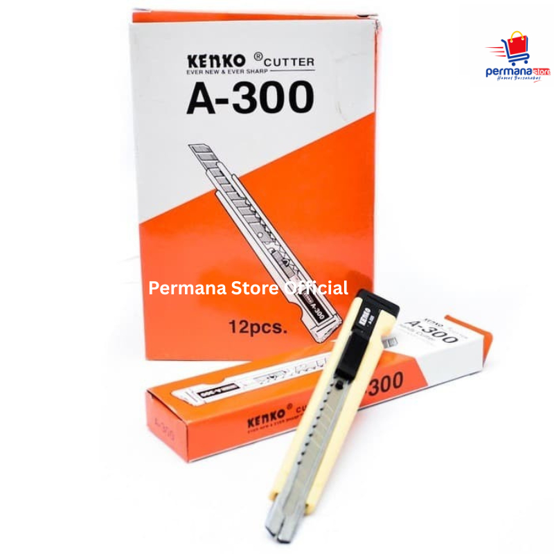 Jual Cutter Kecil A-300 Kenko ( PACK = 12 PCS ) | Shopee Indonesia