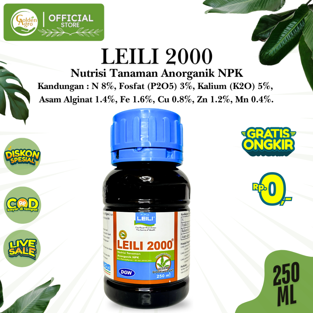 Jual LEILI 2000 NUTRISI TANAMAN 250ML ML | Shopee Indonesia