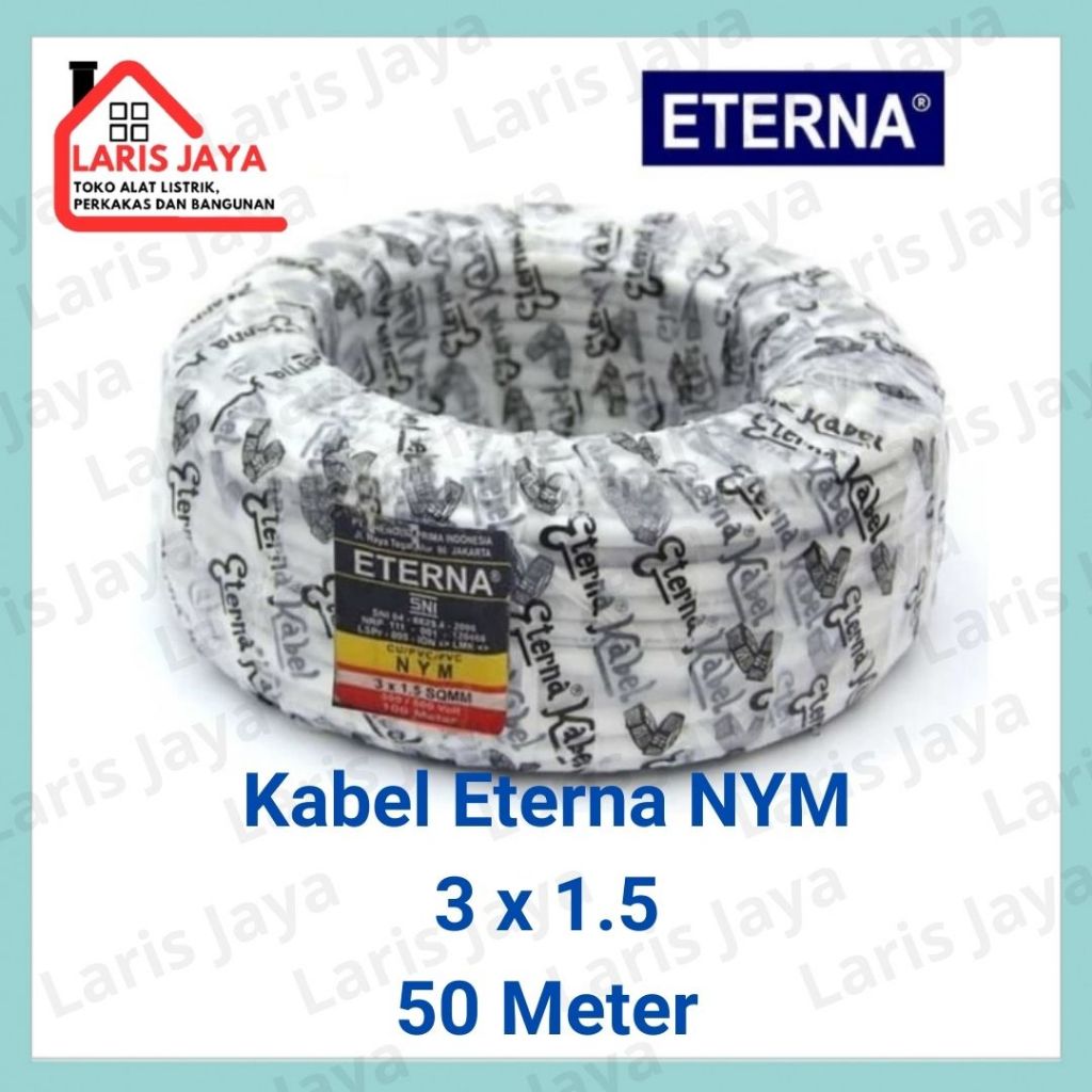 Jual Kabel Eterna Tunggal NYM 3x1.5 mm Meteran Tembaga SNI | Shopee Indonesia