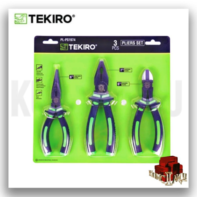 Jual tang set 3pcs tekiro / tekiro tang kombinasi / tekiro tang potong / tekiro tang lancip ...