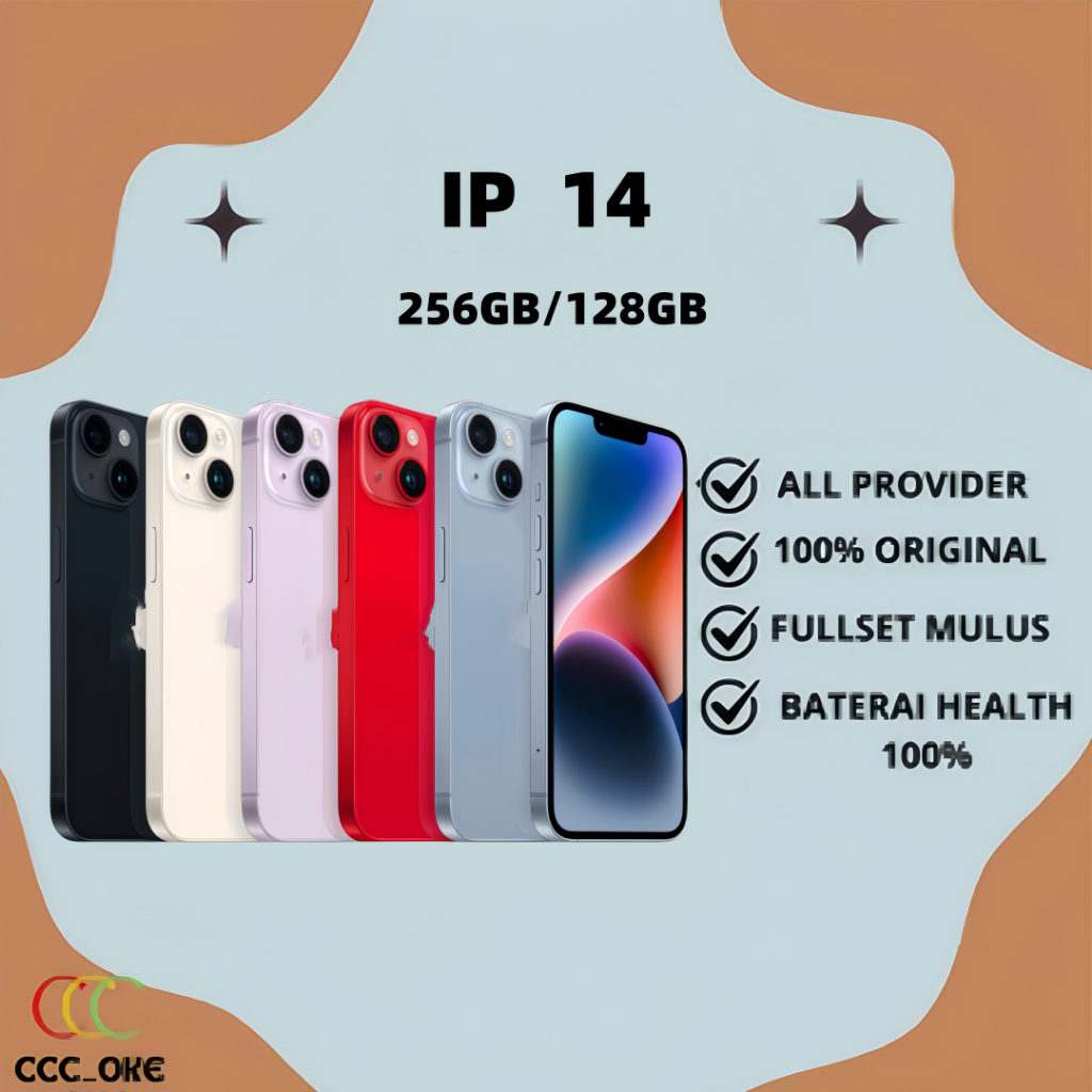 Jual BC iP 14 256GB/128GB Second Mulus Ex Inter Original | Shopee Indonesia
