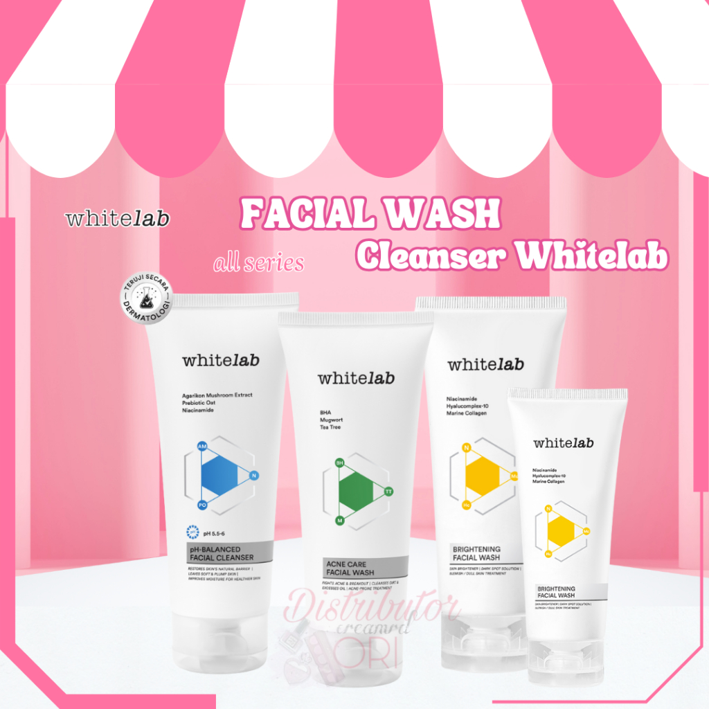 Jual WHITELAB Brightening Facial Wash - Cleanser WHITELAB - Face Wash ...