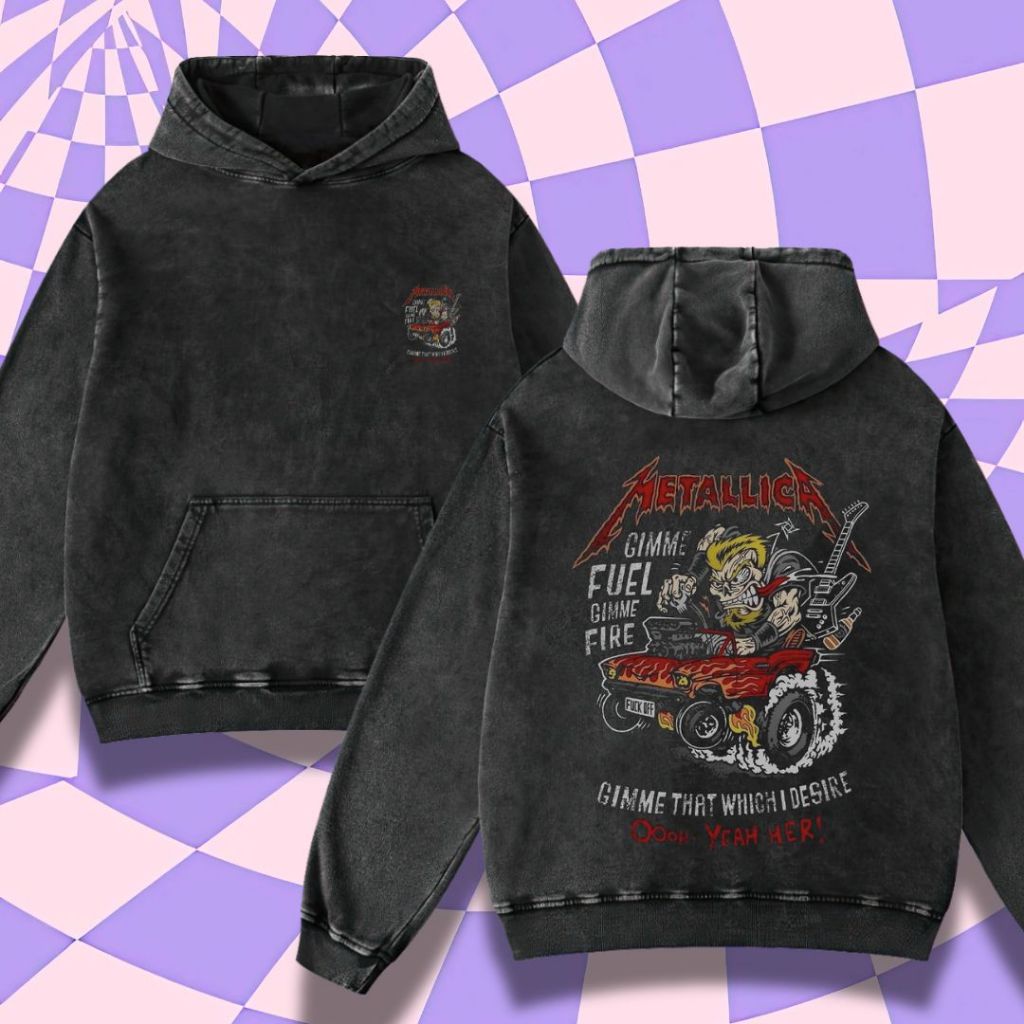 Jual Purple Haze "Metallica" Stone Wash Hoodie | Washing | Jaket ...