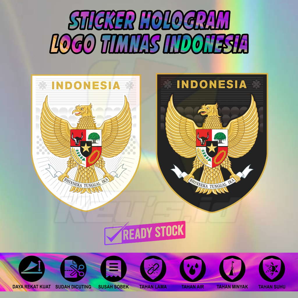Jual Stiker Hologram Logo Timnas Indonesia, Sticker Indonesia, Stiker ...