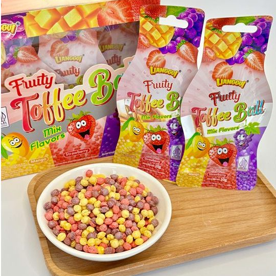 Jual Lianggui Fruity Toffee Ball Mix Flavors 10g Mango Strawberry ...