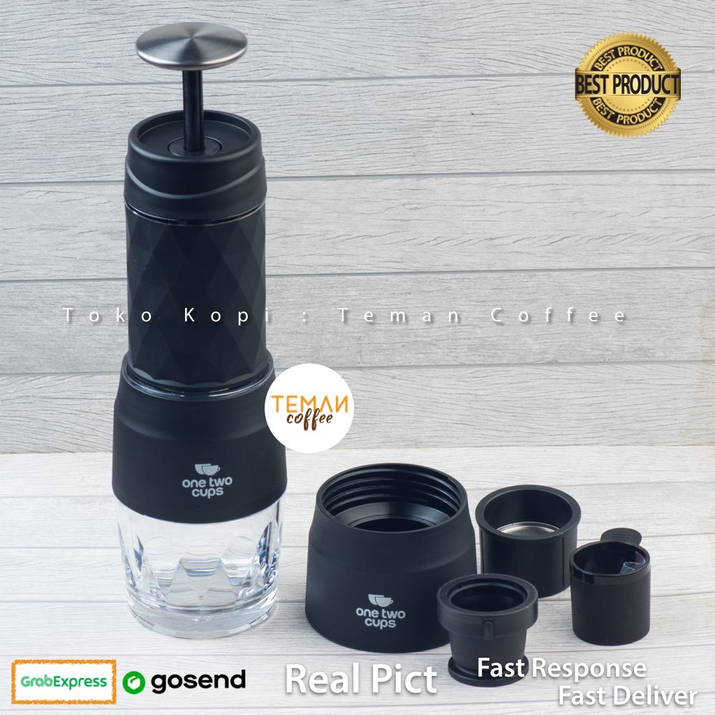 Jual One Two Cups Hand Press Mini Espresso Coffee Maker 3in1 20 Bar ...