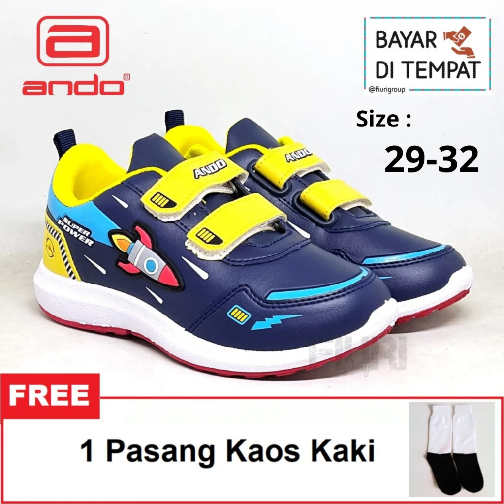 Jual FIURI - ANDO ORIGINAL - SUPER POWER PEREKAT 29-32 NAVY KUNING BIRU MERAH HITAM - SEPATU ...