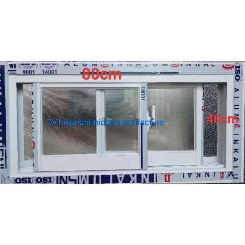 Jual Jendela Aluminium Boven Sliding ukuran 40cmx80cm,50cmx100cm ...