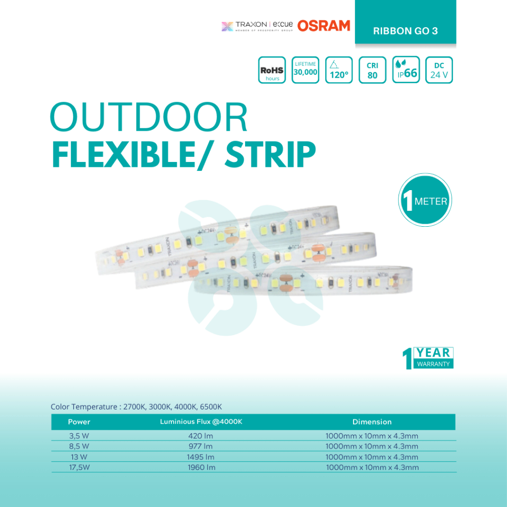Jual OSRAM-Led Strip RIBBON GO 3 - 1 METER IP66 (outdoor) | Shopee ...
