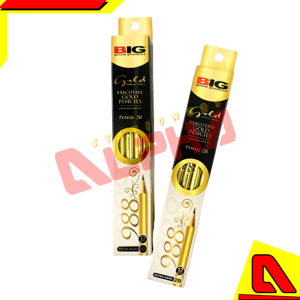 Jual Pensil 2B Big Executive Gold Pensil/ Pensil 2B Big Gold/ Pensil 2B ...