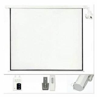 Jual Layar Projector Motorize 96 Inch Letaec Proyector Screen 96inch ...