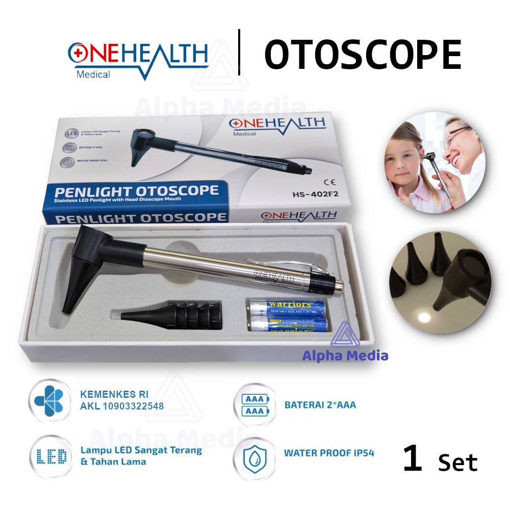 Jual Otoscope Onehealth - Otoscope General Care - Penlight Otoskop LED ...