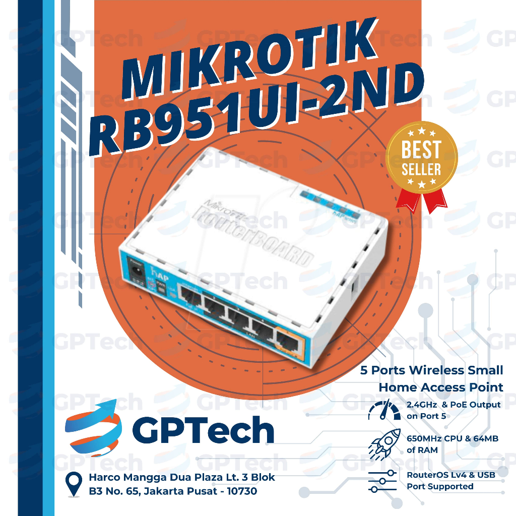 Jual MIKROTIK RB951Ui-2ND (HAP) 5 Ports Wireless Router | Shopee Indonesia