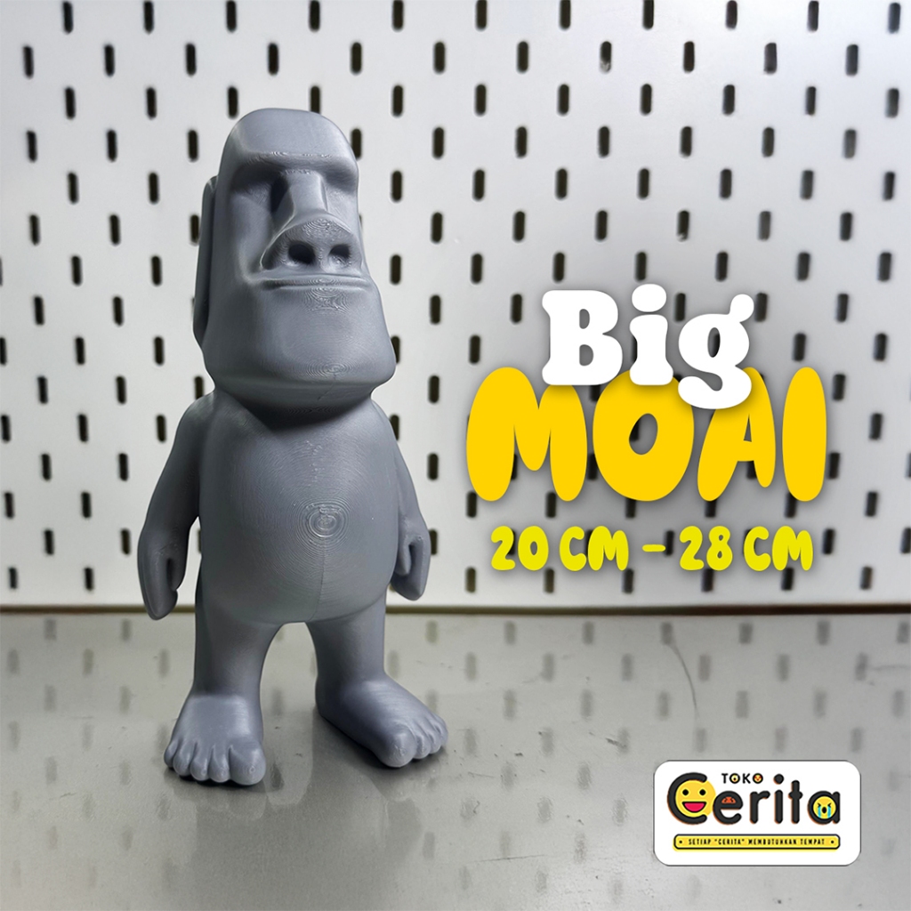 Jual Patung Moai Emot Batu Berdiri Besar 20cm & 28cm – Dekorasi Unik ...