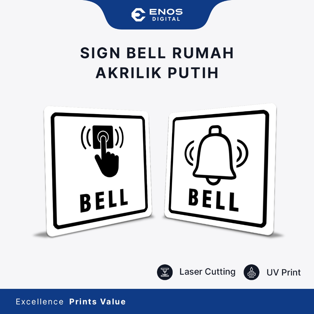 Jual Sign Signage Bel Akrilik Papan Bel Acrylic Print UV Anti Air Tahan ...