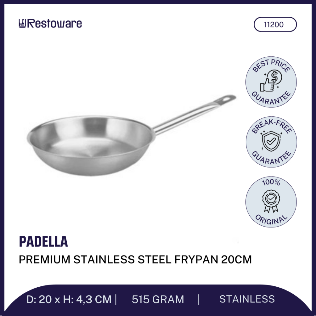 Jual Penggorengan Baja 3 Lapis Tahan Karat 20cm / Restoware Stainless ...