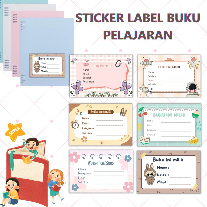 Jual 40 PCS STICKER BUKU PELAJARAN LABUBU TERBARU ANAK / PELAJARAN ...