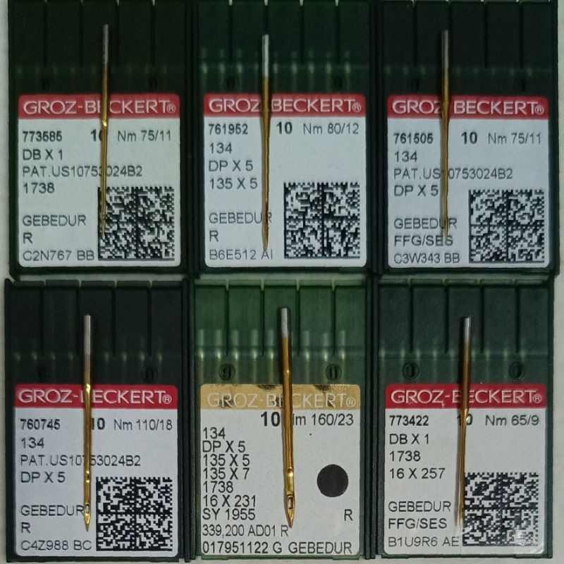 Jual jarum GEBEDUR GOLD mesin jahit GROZ BECKERT warna emas | Shopee Indonesia