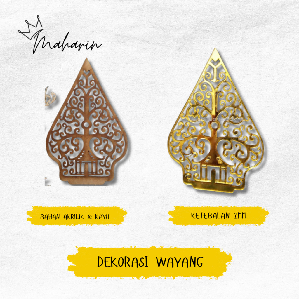 Jual Maharin - Dekorasi Mahar Wayang | Siluet Akrilik Mirror Kayu ...