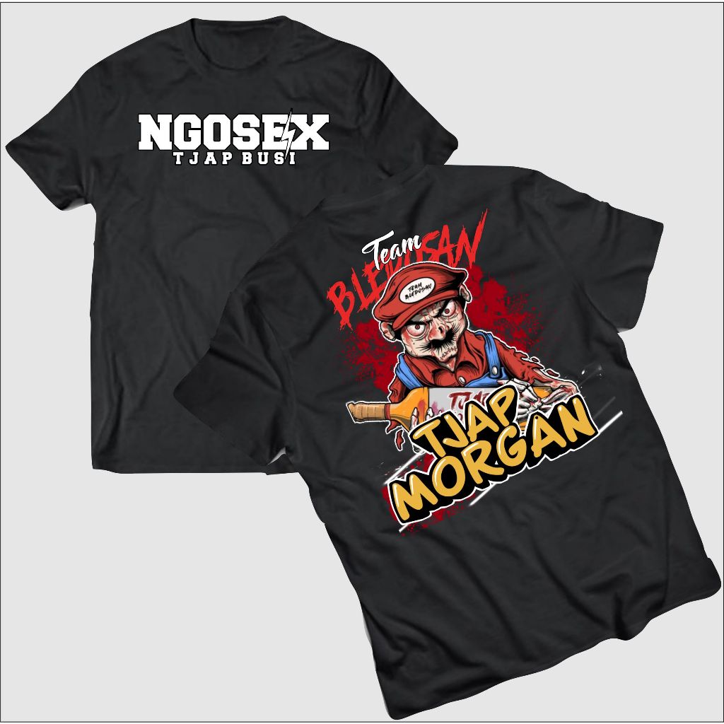 Jual KAOS NGX AUDIO NGOSEX TJAP MORGAN WARNA HITAM SIZE S ML XL XXL ...
