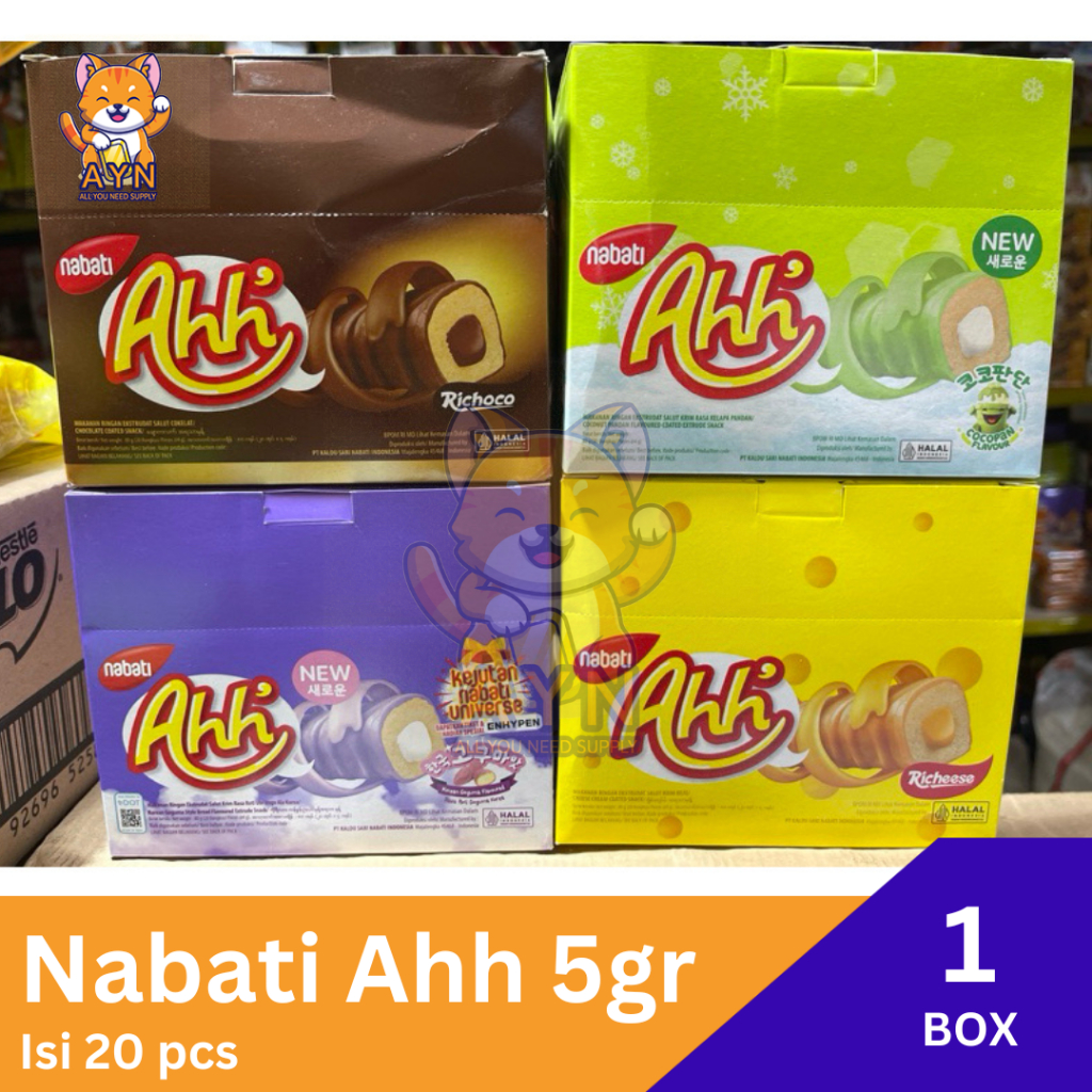 Jual Nabati Ahh Richeese | Richoco | Goguma | Coco Pandan [ 1 box isi ...