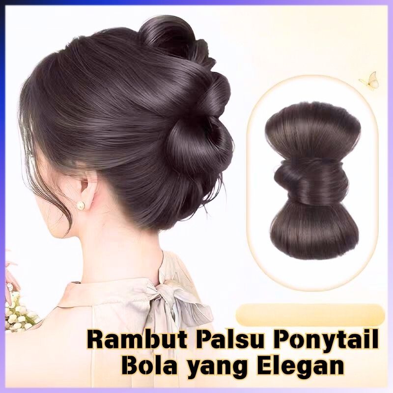 Jual HIL-0527 Rambut Palsu Ponytail Bola yang Elegan/Wig Wanita/Clip-in ...