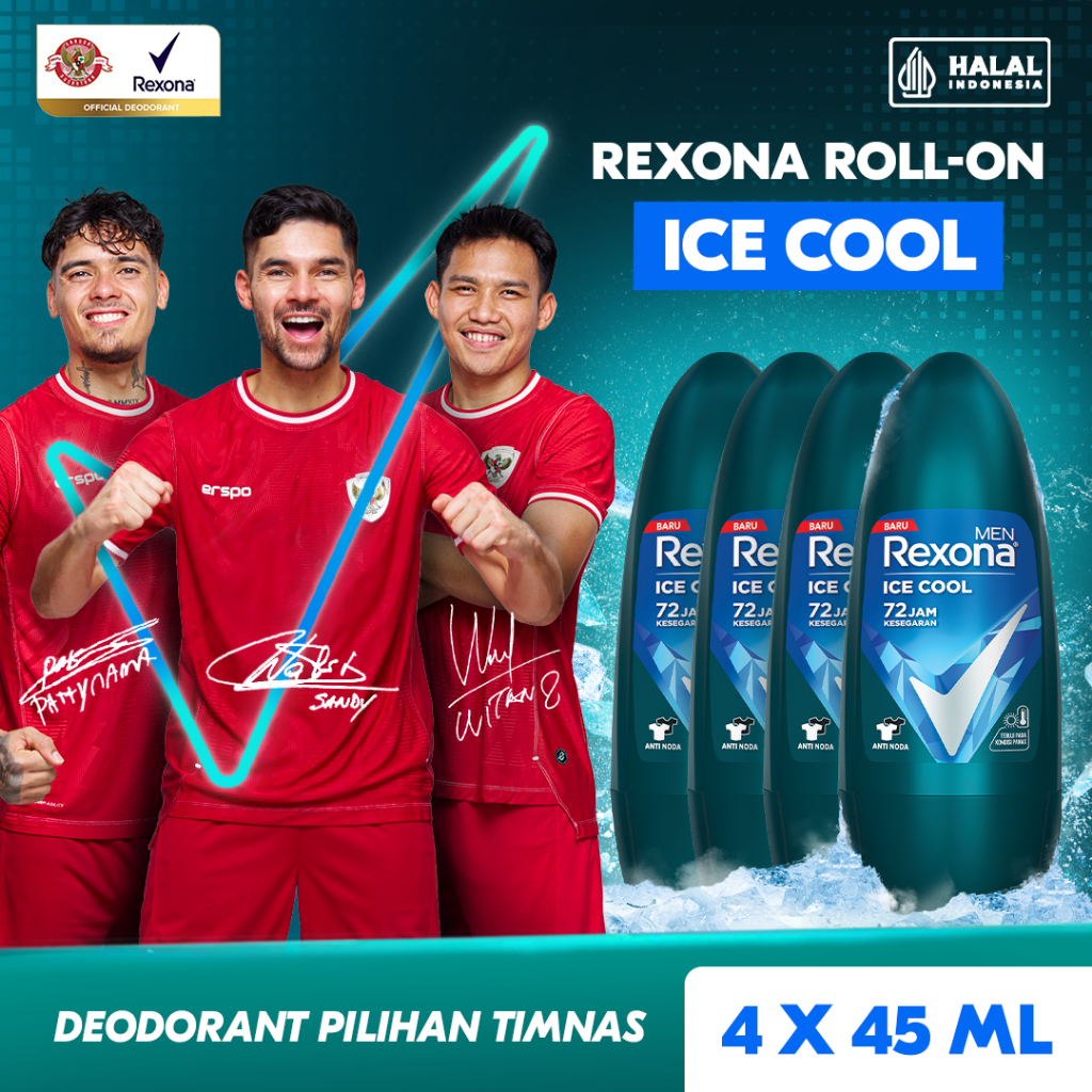 Jual Rexona Ice Cool 45ml x 4 | Shopee Indonesia