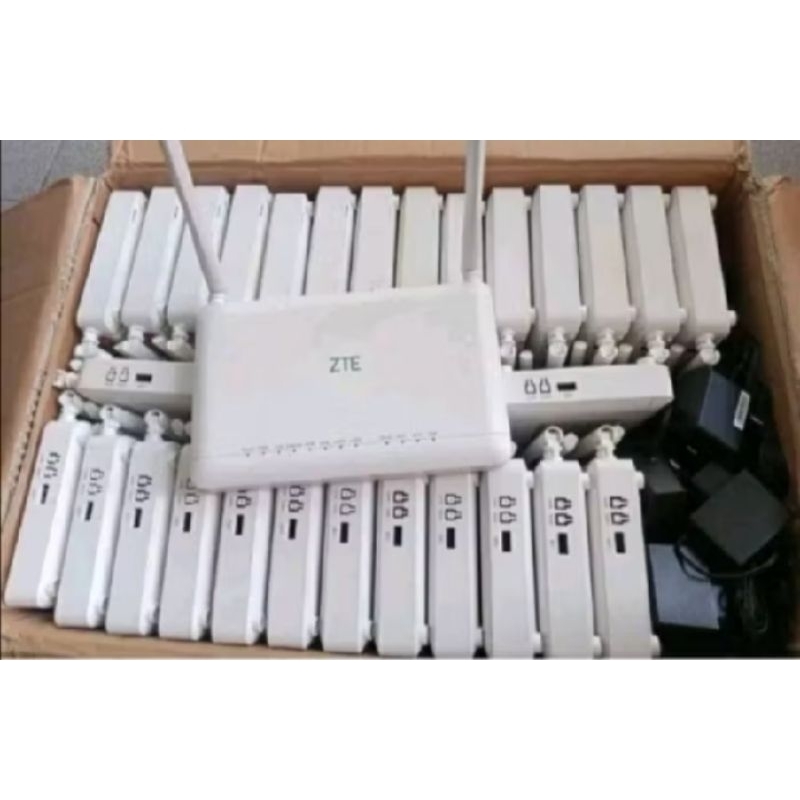 Jual Router Zte F670L Dual band port biru plus adaptor | Shopee Indonesia