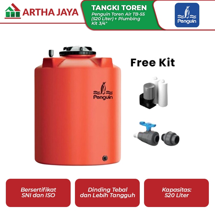 Jual Penguin Toren Air TB-55 (520 Liter) + Plumbing Kit 3/4" | Shopee ...