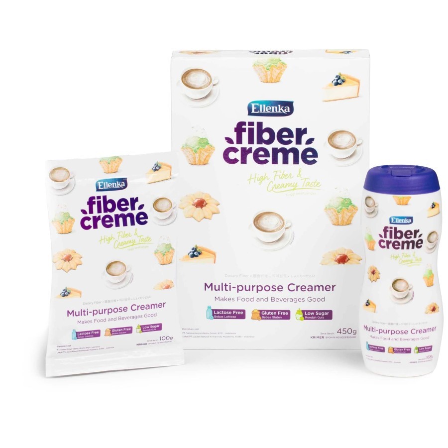 Jual Ellenka Fiber Creme 100gr/168gr/450gr Creamer Krim Pengganti ...