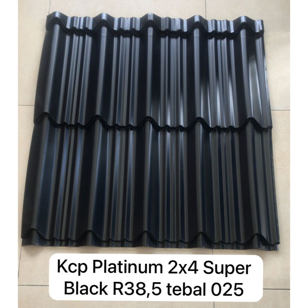 Jual GENTENG METAL Sakura Roof 2x4 T 0,25mm Super Black (Hitam Glossy ...